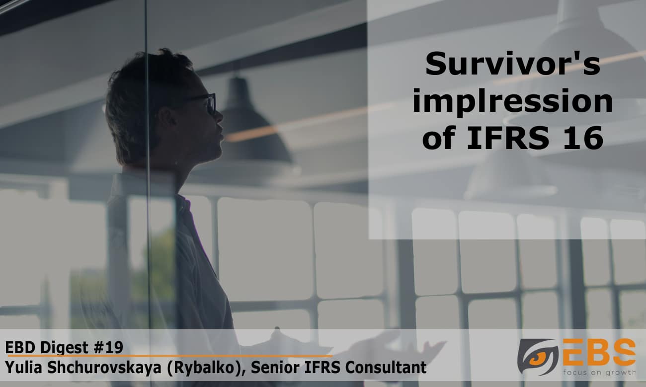 Survivor's implression of IFRS 16 - EBS Kyiv 2020